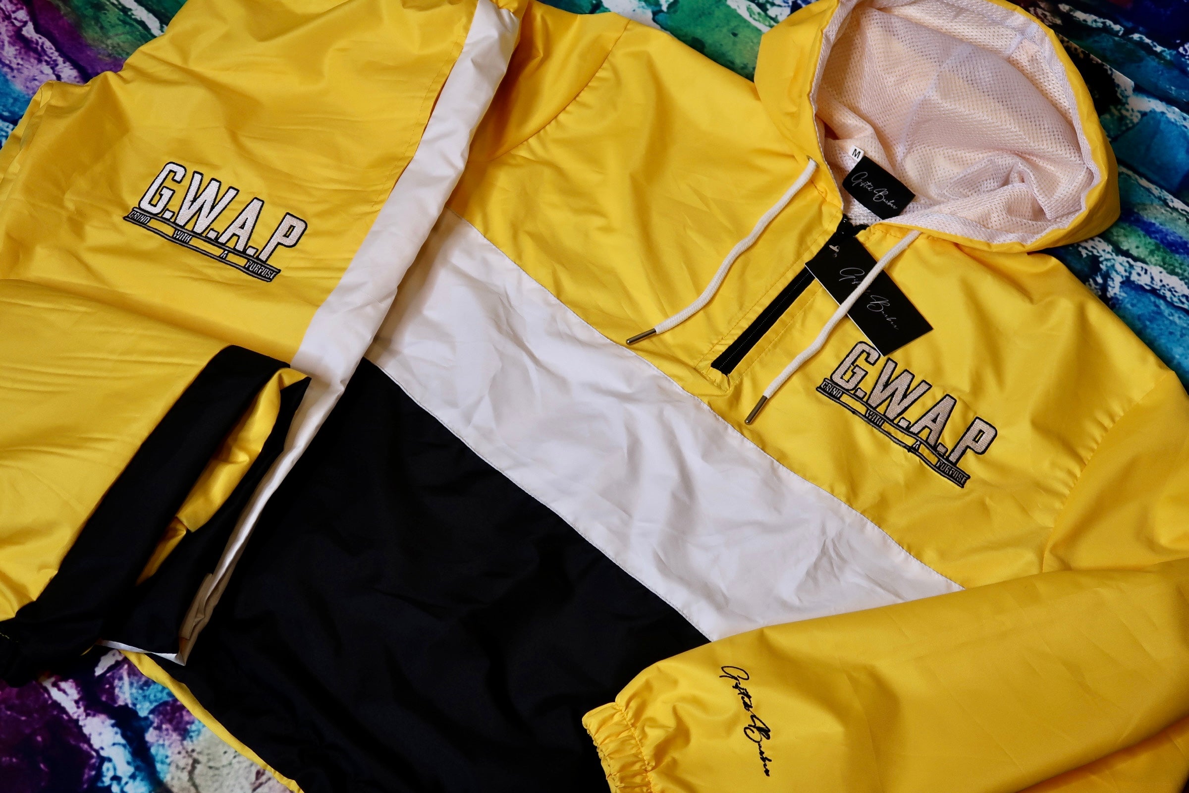 LIMITED Yellow/BLK GWAP Embroidery Windbreaker Sets – Giftedmerch.com